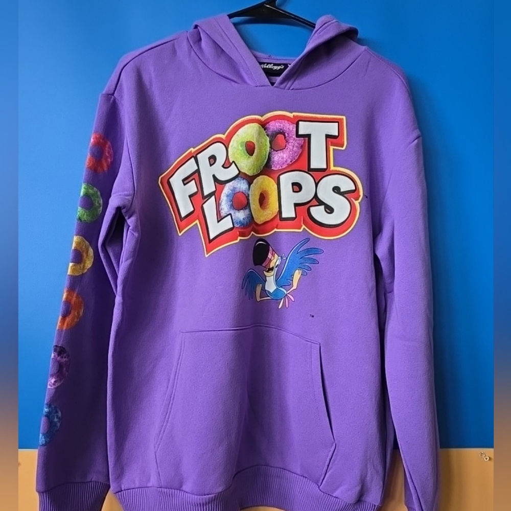 Kellogg's Froot Loops Purple Hoodie Size Small Oversi… - Gem